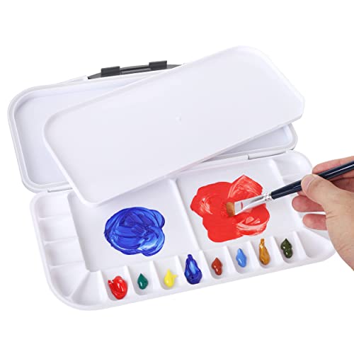 Mr. Pen- Airtight Watercolor Palette, 18 Wells and 2 Mixing Areas, Watercolor Palette with Lid, Watercolor Palette, Paint Pallet with Lid, Empty Watercolor Palette, Paint Palette, Folding Paint Tray.