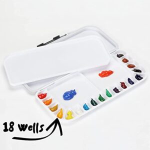 Mr. Pen- Airtight Watercolor Palette, 18 Wells and 2 Mixing Areas, Watercolor Palette with Lid, Watercolor Palette, Paint Pallet with Lid, Empty Watercolor Palette, Paint Palette, Folding Paint Tray.