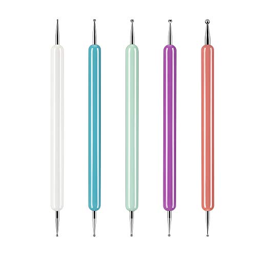 5 Pcs Pattern Tracing Stylus, Ball Embossing Stylus for Transfer Paper, Tracing Tools for Drawing, Embossing Tools for Paper, Art Dotting Tools for Nail Art, Ball Tip Clay Tools Sculpting Stylus