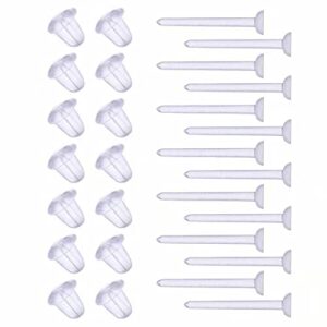 plastic earrings,clear plastic earrings clear earrings plastic post earrings plastic earring posts and earring backs silicone earrings clear stud earrings 100 pairs back earrings and blank pins stud…