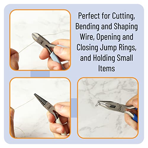 Mr. Pen- Jewelry Pliers, 3 Pack, Jewelry Making kit, Pliers for Jewelry Making, Mini Pliers, Wire Cutters for Jewelry Making, Chain Nose Pliers, Craft Pliers, Earring Pliers