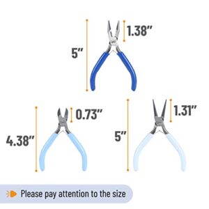 Mr. Pen- Jewelry Pliers, 3 Pack, Jewelry Making kit, Pliers for Jewelry Making, Mini Pliers, Wire Cutters for Jewelry Making, Chain Nose Pliers, Craft Pliers, Earring Pliers