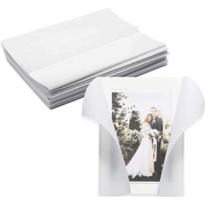 100 pack vellum jackets for 5×7 invitations, bulk transparent paper envelope liners for wedding cards