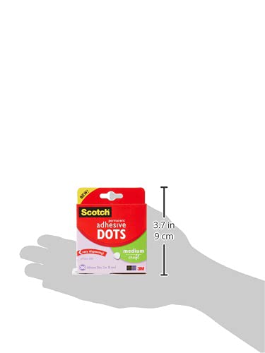 Scotch Adhesive Dots, Medium, 300 Dots/Pack, Easy Dispensing, Permanent, Photo-Safe (010-300M) (Packaging May Vary)