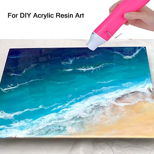 Bubble Removing Tool for Epoxy Resin and Acrylic Art, DIY Glitter Tumblers, Specially-Designed Heat Gun for Making Acrylic Resin Travel Mugs Tumblers to Remove Air Bubbles (Pink)