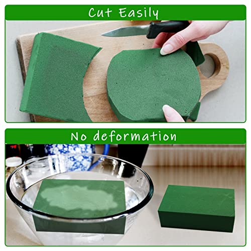 3Pcs Floral Foam Blocks,Prashent Green Wet Dry Flower Foam Plant Foam for Fresh & Artificial Flower Arrangements DIY Craft 5.5”L x 3.1”W x 1.7”H