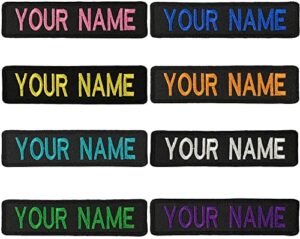 embroidery name patches,2 pieces custom personalized military tapes tag customized logo id for multiple clothing bags vest jackets work shirts (normal)