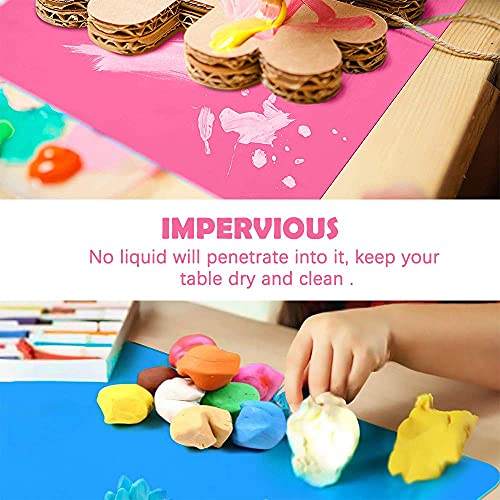 Silicone Mat, IKOCO 15.7"x 11.8" Clay Resin Art Mat for Playdoh A3 Large Nonstick Silicone Craft Sheet for Playdough Epoxy Resin Jewlery Casting