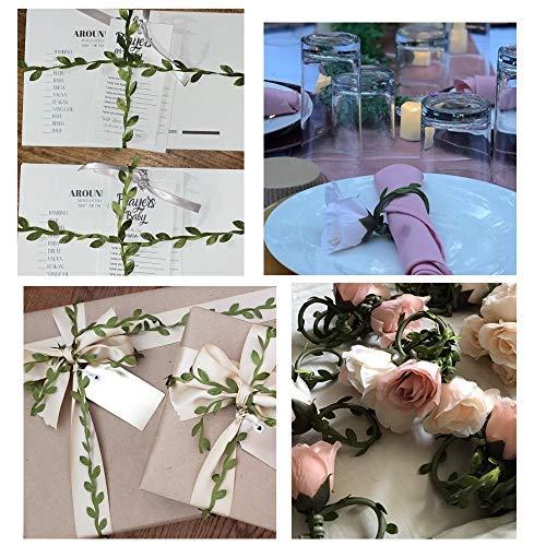 David accessories Olive Green Leaves Leaf Trim Ribbon -20 Yards - for DIY Craft Party Wedding Home Decoration (Olive Green)