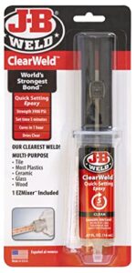 j-b weld clearweld 5 minute epoxy, clear, 14ml w/static mixer, (50114h)