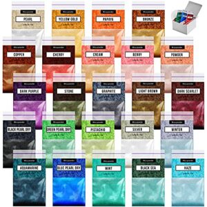 mica powder for epoxy resin – pigment powder for nails – epoxy resin color pigment – soap making dye – mica pigment powder 24 colors set