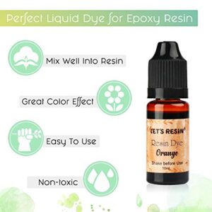 LET'S RESIN Epoxy Resin Pigment 16 Color Liquid Epoxy Resin Dye, Concentrated Epoxy Resin Paint,Resin Colorant for Resin Coloring,Resin Jewelry, Resin Art Crafts DIY Making (Each 0.35oz)