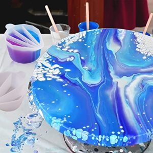 LET'S RESIN Silicone Split Cups,4Pcs Thicken&Rusable Resin Mixing Cups with 2-5Channels,Dividers Paint Pouring Supplies,Fluid Art for Resin Crafts,Acrylic Paint Pouring,Drawing