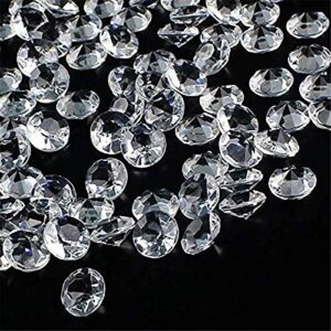 outuxed 1000pcs 0.4inch clear diamonds crystals acrylic gems wedding table scattering gemstones christmas party decorations bridal shower vase fillers