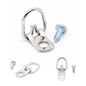 d ring picture hangers with screws – 100 pack – bulk d rings – pro quality d-rings – picture hang solutions