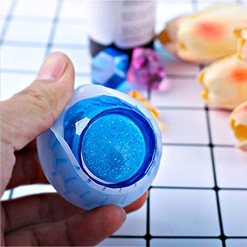 Resin Molds Silicone Kit 20Pcs,Epoxy Resin Molds Including Sphere,Cube,Pyramid,Square,Round, Used for Create Art,DIY,Ash trays,Coasters,Candles.Bonus Decorative Sequins and The Complete Set Tools