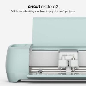 Cricut Explore 3 - 2X Faster DIY Cutting Machine for all Crafts, Matless Cutting with Smart Materials, Cuts 100+ Materials, Bluetooth Connectivity, Compatible with iOS, Android, Windows & Mac