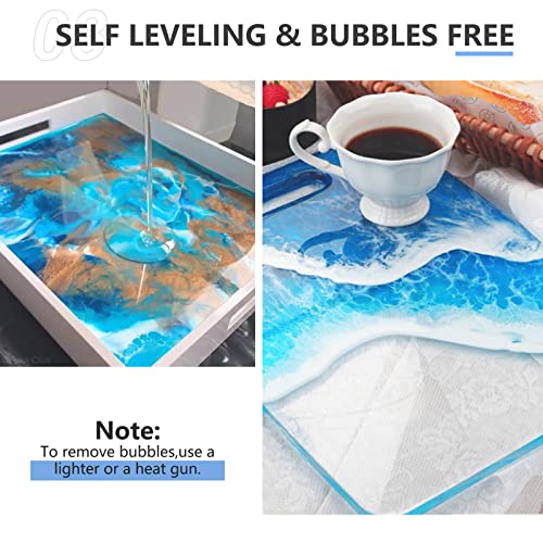 Teexpert Crystal Clear Epoxy Resin Kit 1 Gallon Self-Leveling Coating and Casting Resin, High-Gloss & Bubbles Free Resin and Hardener Kit for DIY Art, Jewelry, Table Top, Molds, Wood 1:1 Ratio