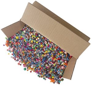 the beadery bonanza 5lb of mixed craft beads, sizes, multicolor