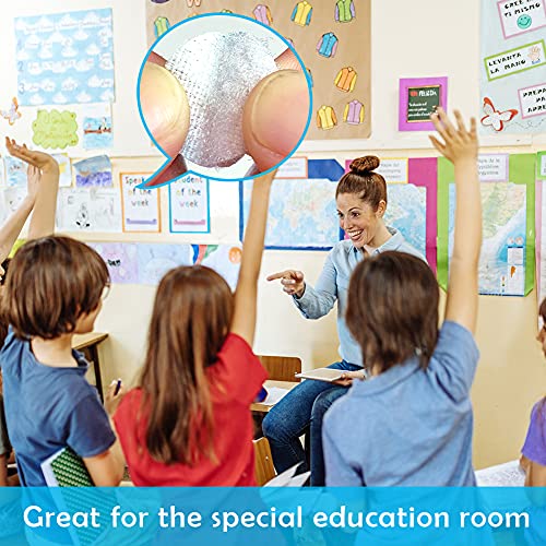 Self Adhesive Dots, 1000Pcs(500 Pair Sets) 0.59 Inch Diameter Strong Self Adhesive Dots for Classroom Nylon Sticky Back Coins Hook Loop Strips, Small Circle Dots Stickers Tapes, White