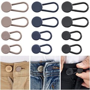 yuanhang pants waist button extender: 12pcs button extenders for jeans – women men pants waist extenders – pants waist extension 1/1.4 inches – 3 colors pant waistband expander