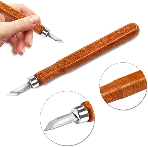 Wood Carving Knife Set - 20 PCS Hand Carving Tool Set for DIY Sculpture Carpenter Experts & Beginners