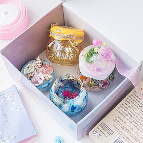 LET'S RESIN Jar Resin Molds Silicone, Pudding Jar Resin Molds with Lid, Epoxy Molds Silicone for Storage Bottle,Candle Holder,Candy Container, Epoxy Resin Casting Craft,Flower Pot, Gifts