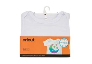 cricut 2006826 baby bodysuit blank, 3-6 months infusible ink, white