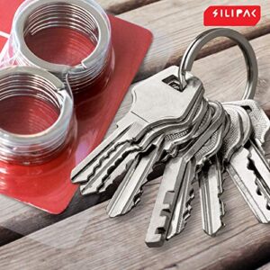 Key Rings Flat Split Keychain Bulk Heavy Duty Strong Keyring for Car Home Large Metal Dog Ring Tag Lanyards School Office DIY