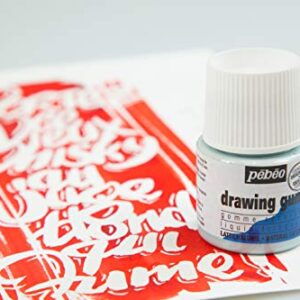 Pebeo Easy Peel Liquid Latex Masking Fluid - Drawing Gum - Dries Quickly - For Ink - Watercolor - Gouache Painting & Illustration - Fine Arts & Crafts Supplies - 45ml Bottle