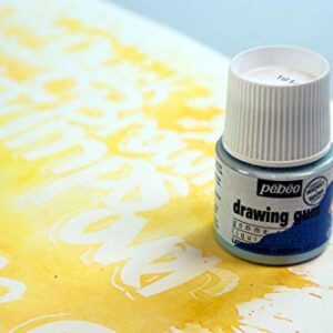 Pebeo Easy Peel Liquid Latex Masking Fluid - Drawing Gum - Dries Quickly - For Ink - Watercolor - Gouache Painting & Illustration - Fine Arts & Crafts Supplies - 45ml Bottle