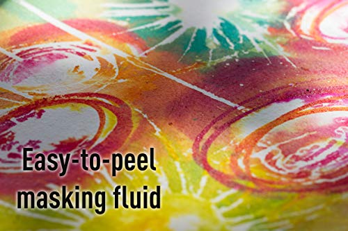 Pebeo Easy Peel Liquid Latex Masking Fluid - Drawing Gum - Dries Quickly - For Ink - Watercolor - Gouache Painting & Illustration - Fine Arts & Crafts Supplies - 45ml Bottle