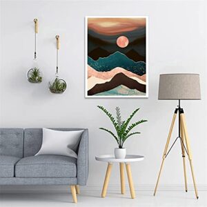 Hestarcul Diamond Painting Mountain Kit,Diamond Art Kits for Adults,Abstract Scenery Paint with Diamonds Round for Gift,Wall Decor(12x16) (Mountain)