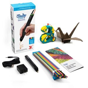 3Doodler Create+ 3D Printing Pen for Teens, Adults & Creators! - Black (2023 Model) - with Free Refill Filaments + Stencil Book + Getting Started Guide