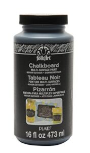 folkart fa2725 multi-surface chalkboard paint (16 ounce), 2725 black