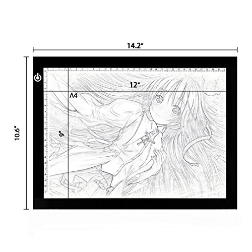 NXENTC A4 Tracing Light Pad, Ultra-Thin Tracing Light Box USB Power Artcraft Tracing Light Table for Artists, Drawing, Sketching, Animation