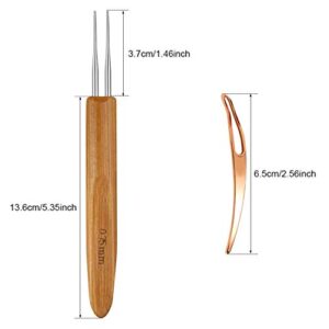 7 Pieces Dreadlock Crochet Hook Include Dreadlocks Crochet Hair Weaving Needle Tool 2 Pieces 1 Hook + 1 Pieces 2 Hooks + 1 Pieces 3 Hooks + 3 Pieces Hair Braid Craft Locking