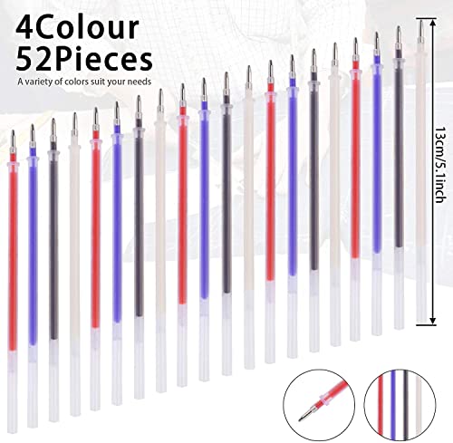 8 Pieces Heat Erasable Pens for Fabric with 52 Refills Fabric Marking Pens Fabric Markers for Quilting Sewing DIY Dressmaking Fabrics Tailors Chalk (60)