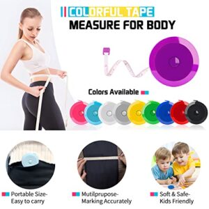 Tape Measure, Measuring Tape for Body Measurements Retractable, Tailor Sewing Medical Craft Cloth Fabric, Flexible Small Pocket Kid Size, 60-inch 1.5 Meter