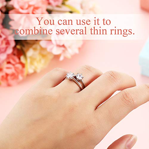 Ring Size Adjuster Invisible Ring Size Adjuster for Loose Rings Ring Adjuster Size Fit Any Rings Ring Guard Reducer, 8 Sizes (16 Pieces)