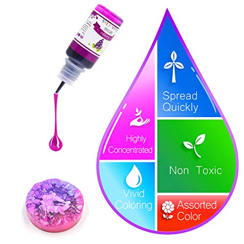 Alcohol Ink Set - 24 Vibrant Colors Alcohol-based Ink for Resin Petri Dish Making, Epoxy Resin Painting - Concentrated Alcohol Paint Color Dye for Resin Art, Tumbler Making, Painting - 24 x 10ml/.35oz