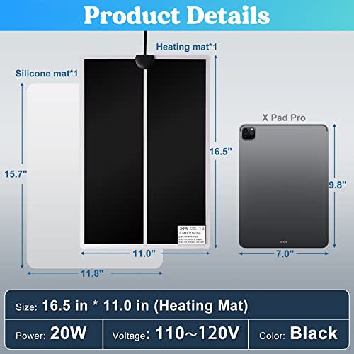 LET'S RESIN Resin Heating Mat,Fast Curing Machine for Resin with Silicone Mat,Lightweight Quick Resin Dryer Mat,Easy to Use,Resin Supplies for Epoxy Resin,Resin Molds