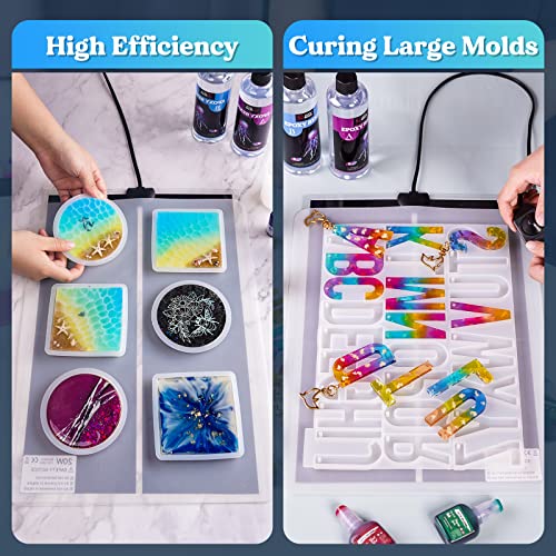 LET'S RESIN Resin Heating Mat,Fast Curing Machine for Resin with Silicone Mat,Lightweight Quick Resin Dryer Mat,Easy to Use,Resin Supplies for Epoxy Resin,Resin Molds