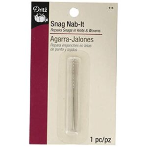 dritz 2-1/2″ nab knits & wovens, 1 count snag repair, nickel