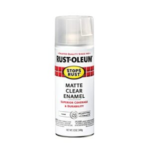 rust-oleum 285093 stops rust spray paint, 12 oz, matte clear