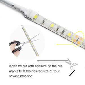 WENICE Sewing Machine Light, dimmable LED Light Strip for Decorative Purposes Cold White 6500k with Touch dimmer,Fits Sewing Machines