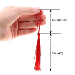 Tassels, Cridoz 120Pcs Bookmark Tassels Silky Handmade Soft Craft Mini Tassels with Loops for Bookmarks, Crafts and Jewelry Making, 30 Colors