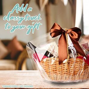 Wowfit Cello Bags,10 CT 16x24 inches Clear Cellophane Bags Perfect for Gift, Presents, Wine Bottles, Bridal/Baby Showers and More (Flat, No Gusset, 16x24 inches, NOT Include Ribbon)