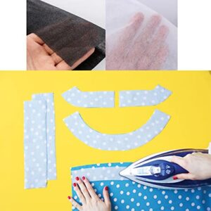 PLANTIONAL Medium Weight White Iron-On Non-Woven Fusible Interfacing: 39 x 72 inch Medium Weight Non-Woven Interfacing Iron On Polyester Single-Sided Interfacing for DIY Crafts Supplies