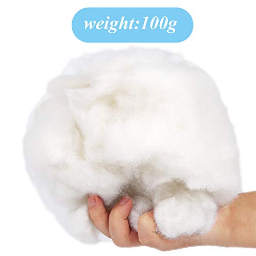 BUTUZE Polyester Fiber, Premium Fiber Fill, High Resilience Fill Fiber, Stuffing for Small Dolls Part Pillow Comforter DIY, 100g/3.5oz, Recyclable